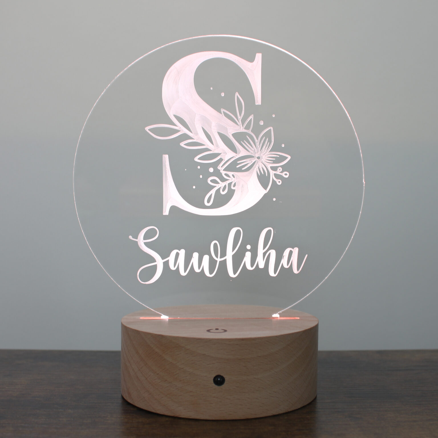Flower Letter Names Lamp – Rays Of Light